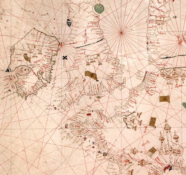 15th century portolan map - Medievalists.net