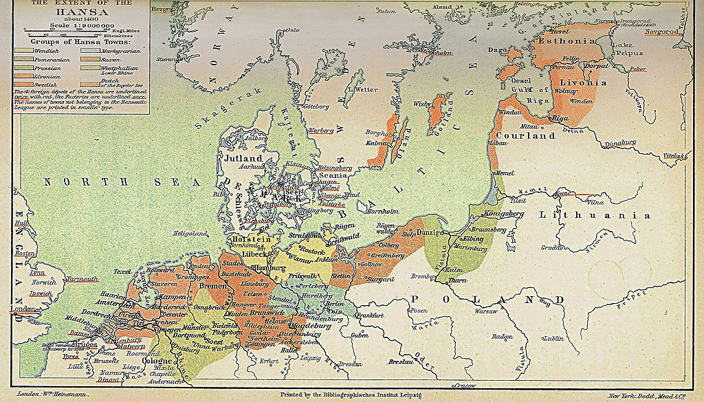 1024px-Extent_of_the_Hansa-optimiert - Medievalists.net