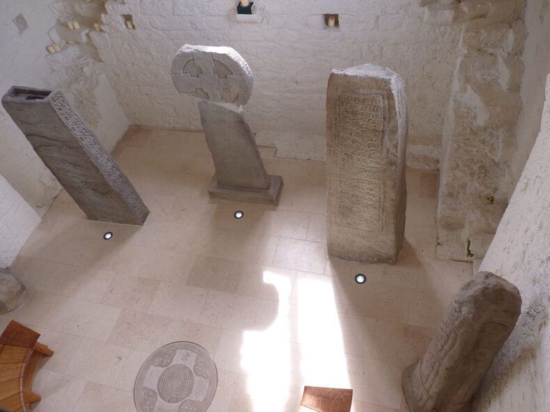Llantwit_Major_Celtic_inscribed_stones_in_Galilee_Chapel - Medievalists.net